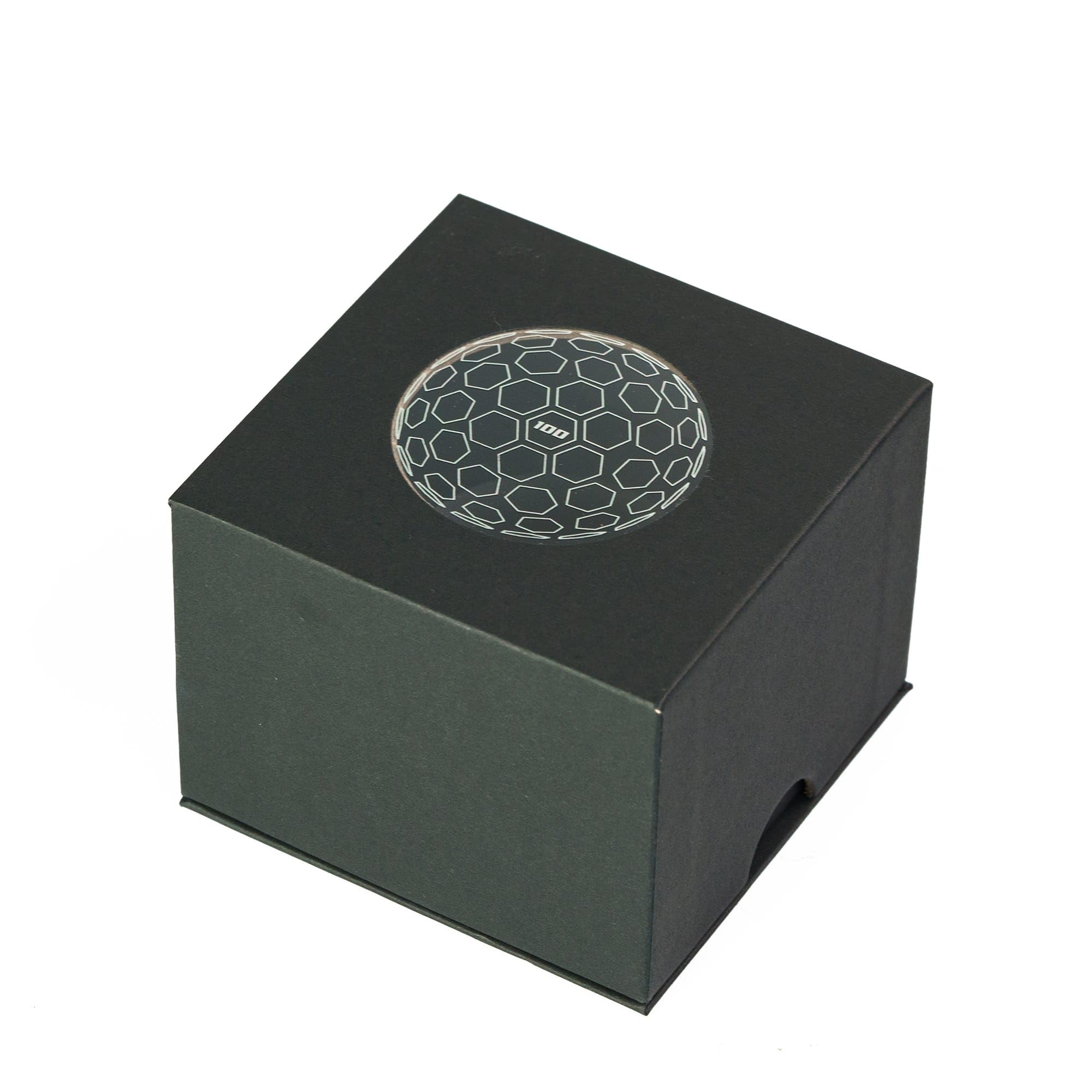Cusdie D100 DND Metal Dice, 100 Sided Giant Metal Dice, Single D100 Polyhedral Dice with Gift Box for RPGs (Ancient Silver)