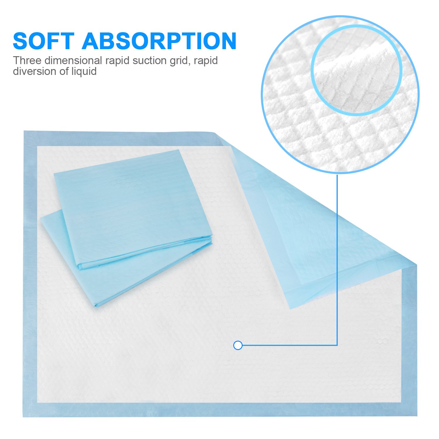 Disposable Large Changing Pads, High Absorbent Waterproof Portable Mattress, Leak-Proof Breathable Incontinence Pad, Play Sheet Bed Chair Table mat Protector, Adult Child Baby Pets Underpad