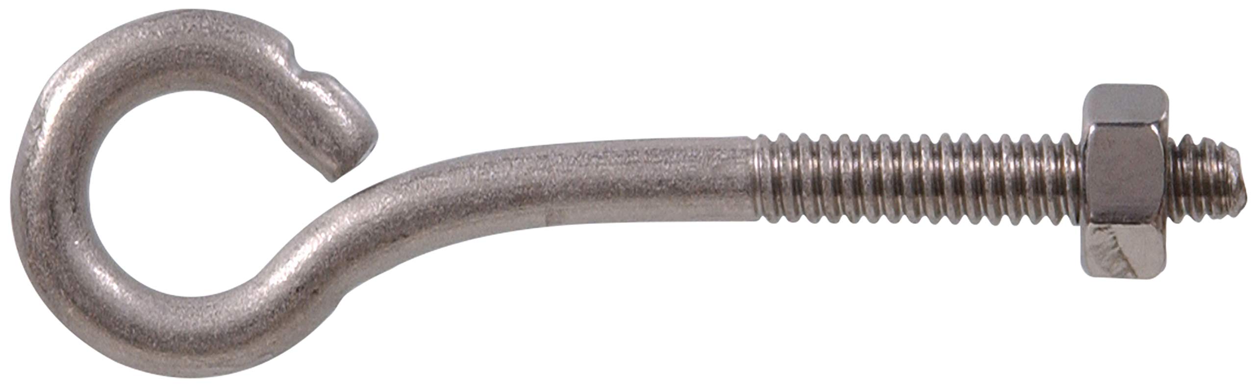 Hillman Stainless Steel Eye Bolt with Nut (1/4"-20 x 3")