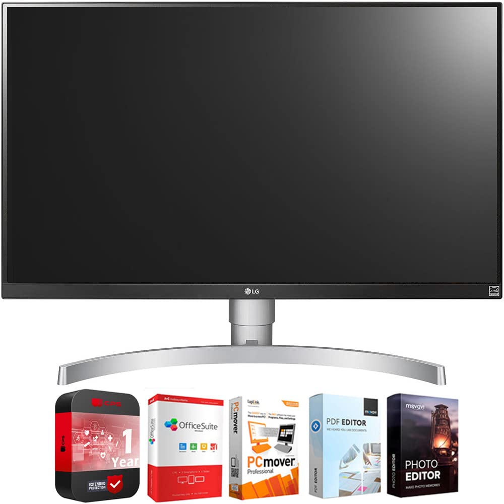 LG 27UK650W 27-inch 4K HDR IPS Monitor 3840 x 2160 16:9 Bundle with Elite Suite 18 Standard Editing Software Bundle and 1 YR CPS Enhanced Protection Pack