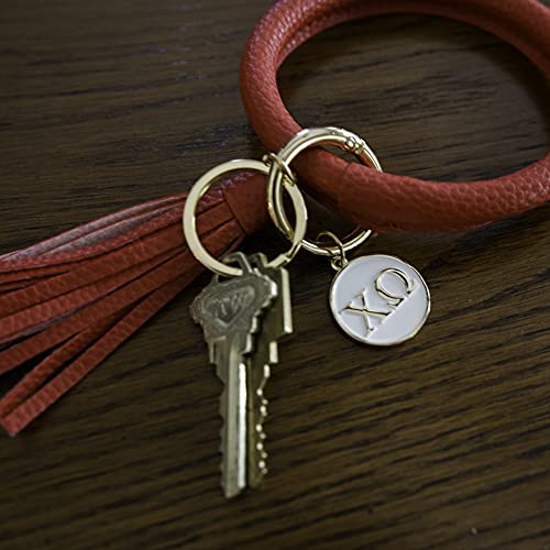 Sorority Shop - Zeta Phi Beta Bangle Keychain - Ring Keychain with Engraved Disc