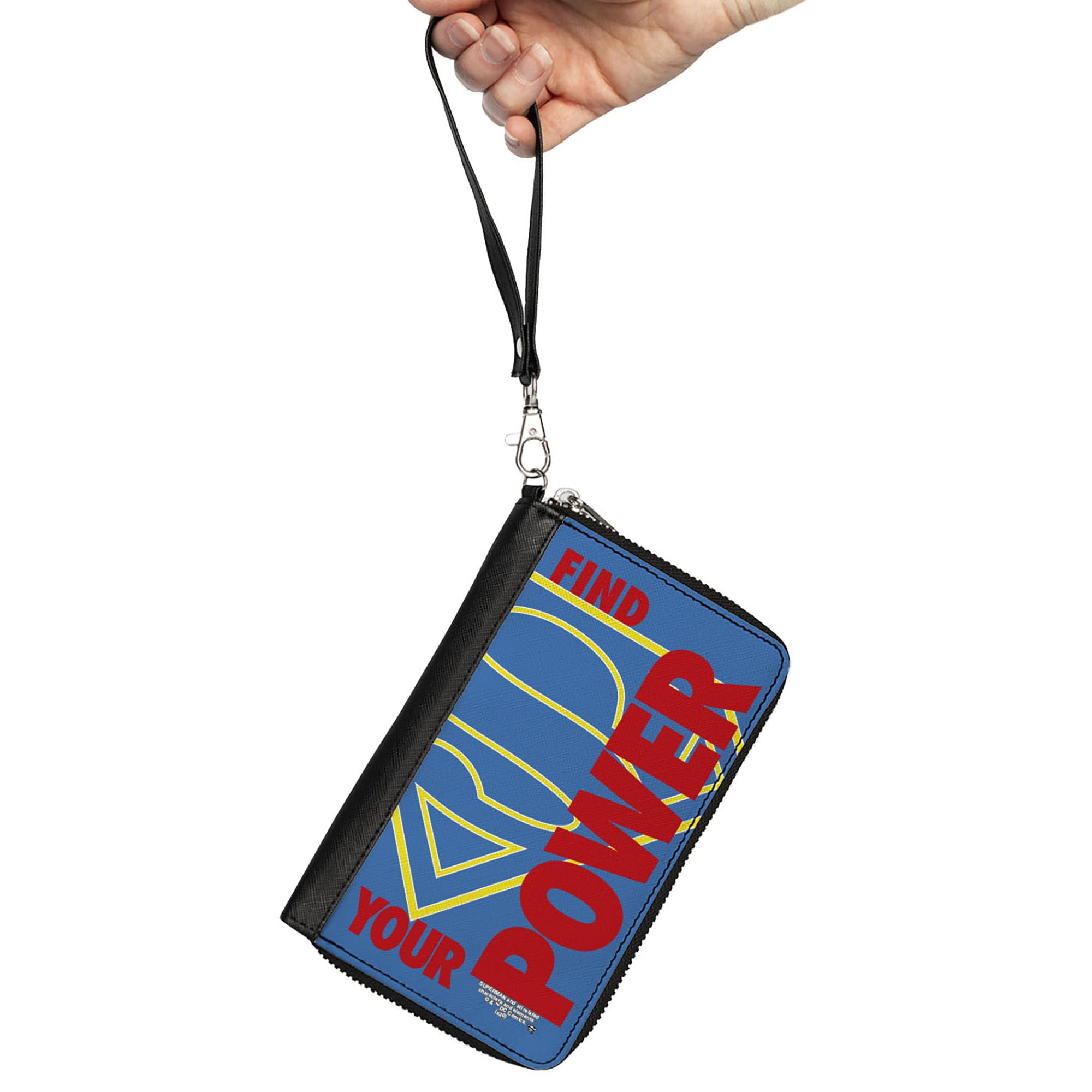 Buckle-Down Women's PU Zip Around Wallet Rectangle-Superman, 7.5"x4.5"