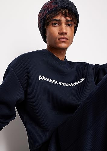 A | X ARMANI EXCHANGE Women's Cotton Jersey Tonal Logo V Neck Tee, Black