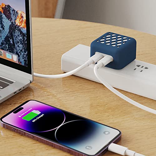 6 Pack Case Compatible with Apple 35W Dual USB-C Port Compact Power Adapter Case Colorful Cover (Compact)