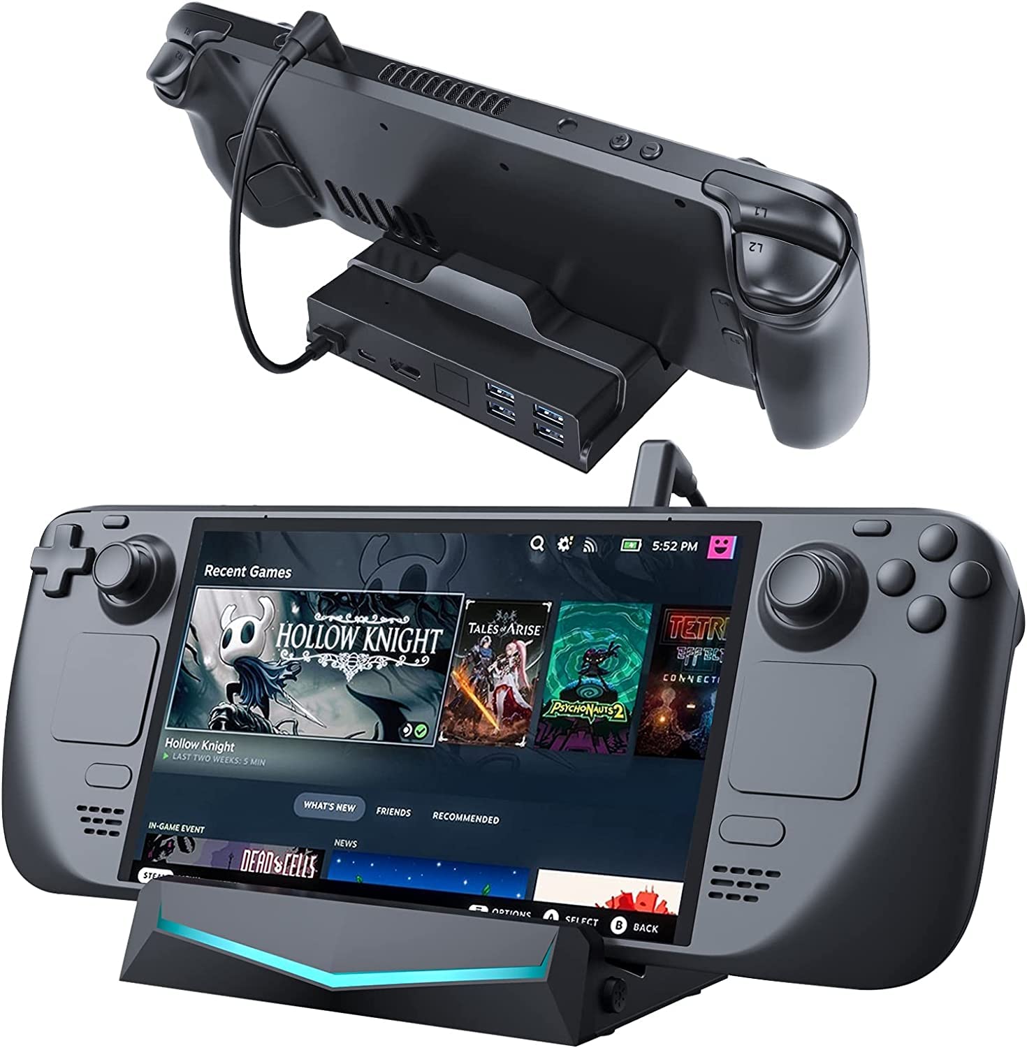 6-in-1 TV Docking Station Compatible for Switch Steam Deck Dock, Switch Dock steam Deck Dock Charging Dock with 4 USB-A 3.0,4K HDMI,PD 3.0 USB-C Fast Charger