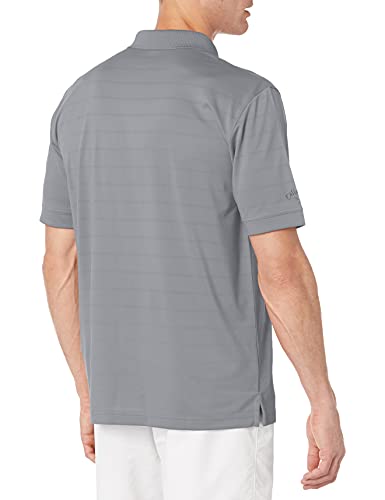 Callaway Men's Basic Short Sleeve Opti-Vent Open Mesh Polo Golf Shirt, Quiet Shade , Large