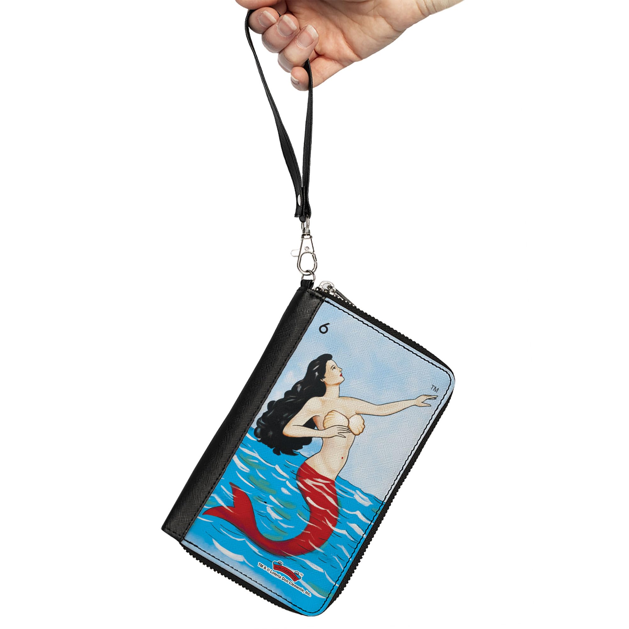 Buckle-Down Women's PU Zip Around Wallet Rectangle-Loteria, 7.5"x4.5"