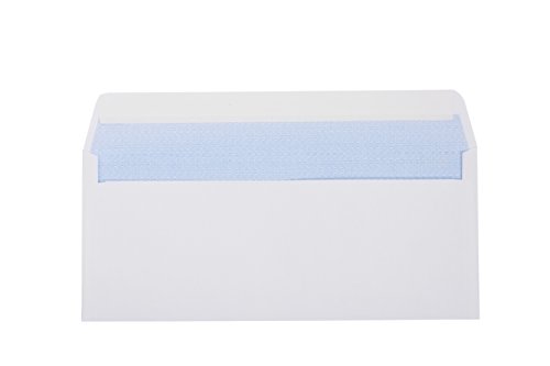 Office Deed 500#10 Envelopes SELF SEAL Business Envelope Windowless Design, Security Tint Pattern for Secure Mailing, Invoices, Statements & Legal Document Mailing Envelopes, 4-1/8 x 9-1/2"- White