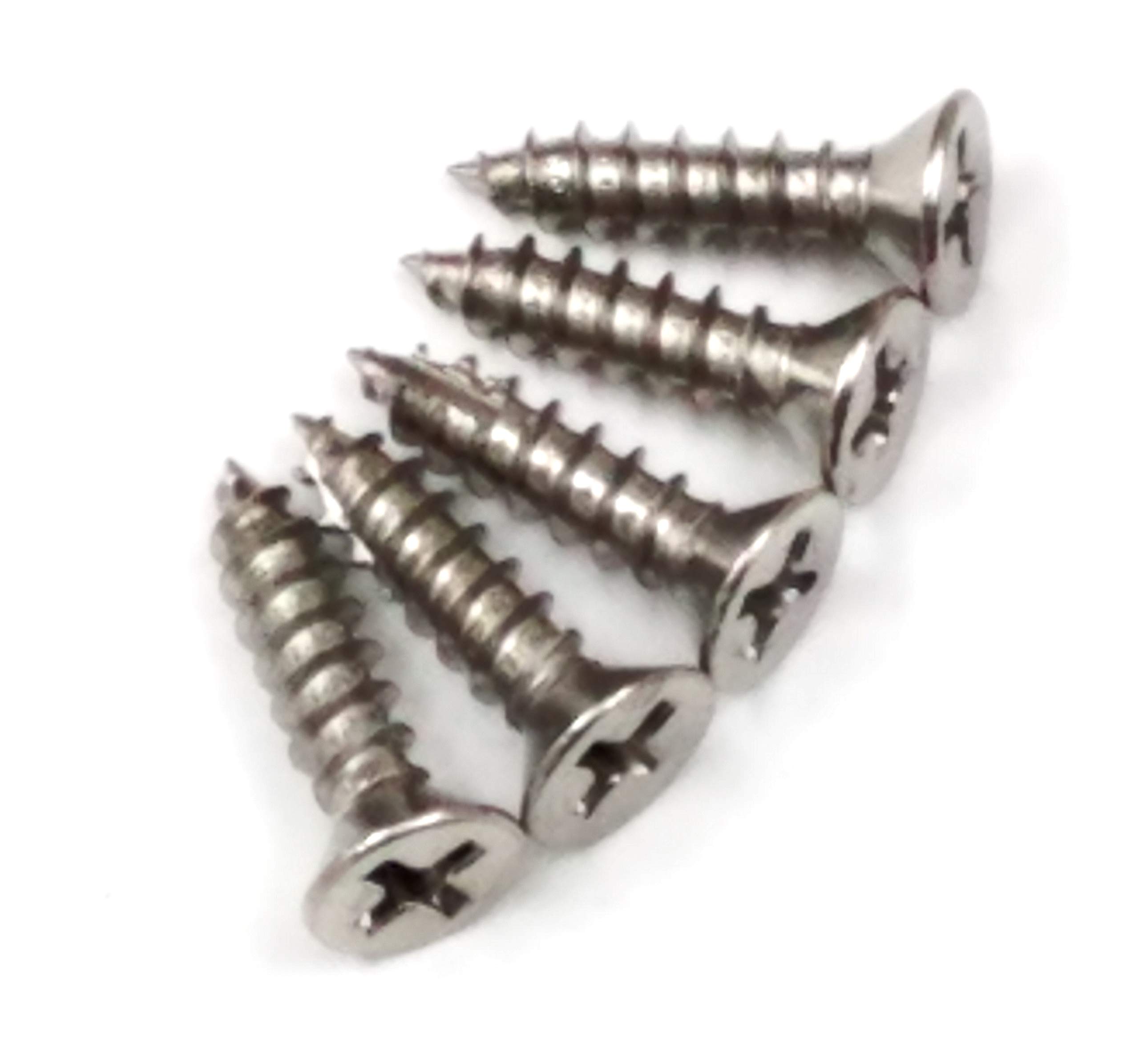 Hinge Outlet Satin Nickel Wood Screws for Hinges 9 x 3/4 Inch - Fly Cut for Self Drilling - 24 Pack