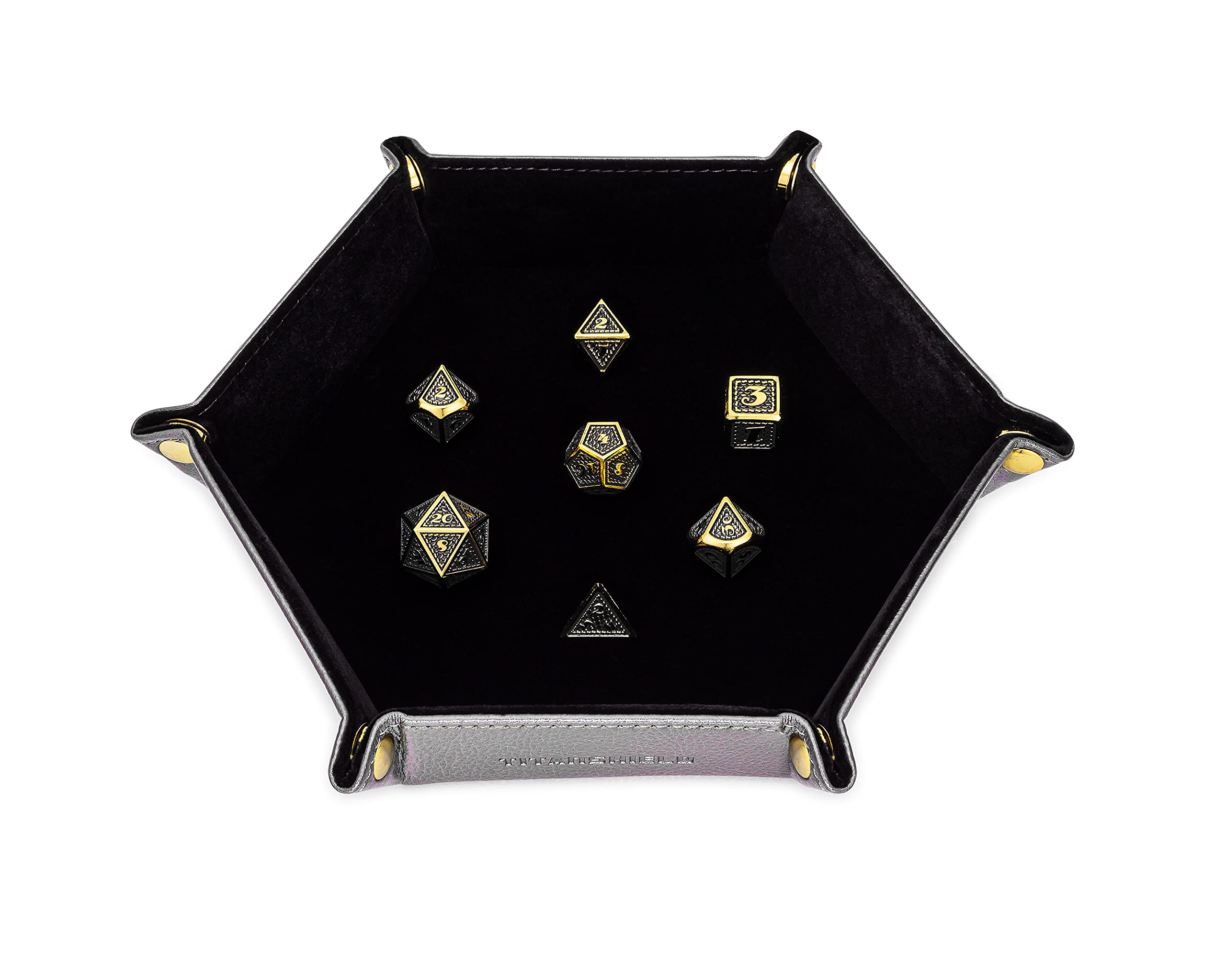 TitanShield Premium Easy-Assemble Magnetic Dice Tray for Rolling (Metal Dice, DND) in Galaxy