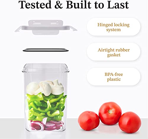 Chef's Path Superior 38 Pack Airtight Food Storage Containers with Lids - Plastic Food Canisters for Pantry Organization and Storage - Ideal for Cereal, Flour and Sugar Storage