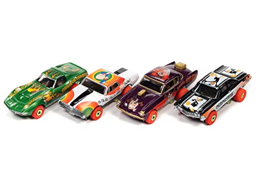 Auto World Thunderjet R33 Looney Tunes Daffy Duck - 1963 Buick Riviera HO Scale Slot Car