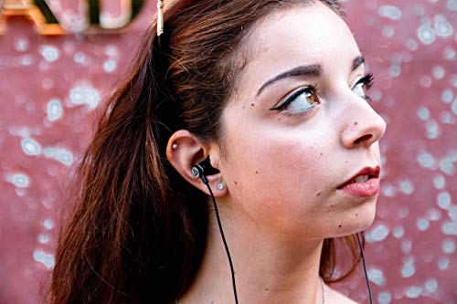 LUDOS Wired-Earbuds-Earphones-Headphones-Microphone, Turbo Ergonomic Earphone with Mic, Memory Foam, Durable Cable, Bass, Auriculares in-Ear Headphones for iPhone, iPad, Apple, Computer, Laptop, PC
