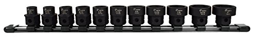 Astro Pneumatic - 11Pc 1/2" Drive Low Profile Nano Impact Sockets - SAE (model: 78211)