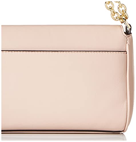 Calvin Klein Soft Lock Lamb Leather Small Convertible Crossbody Shoulder Bag, Pale Rose