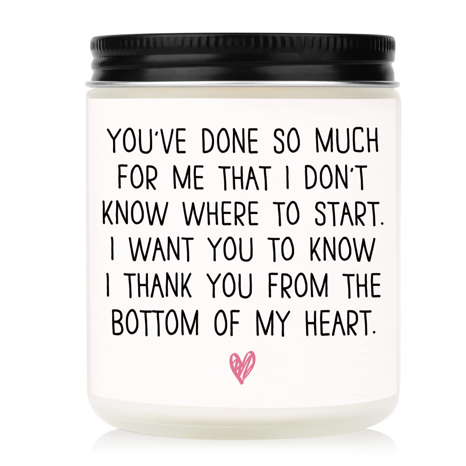 BAUBLEDAZZ Thank You Gifts for Women, Thank You Candle- Handmade Lavender Natural Soy Wax Candle (7oz)- Hostess Gifts, Appreciation Gifts, Thank You Gifts for Friends, Coworker, Men