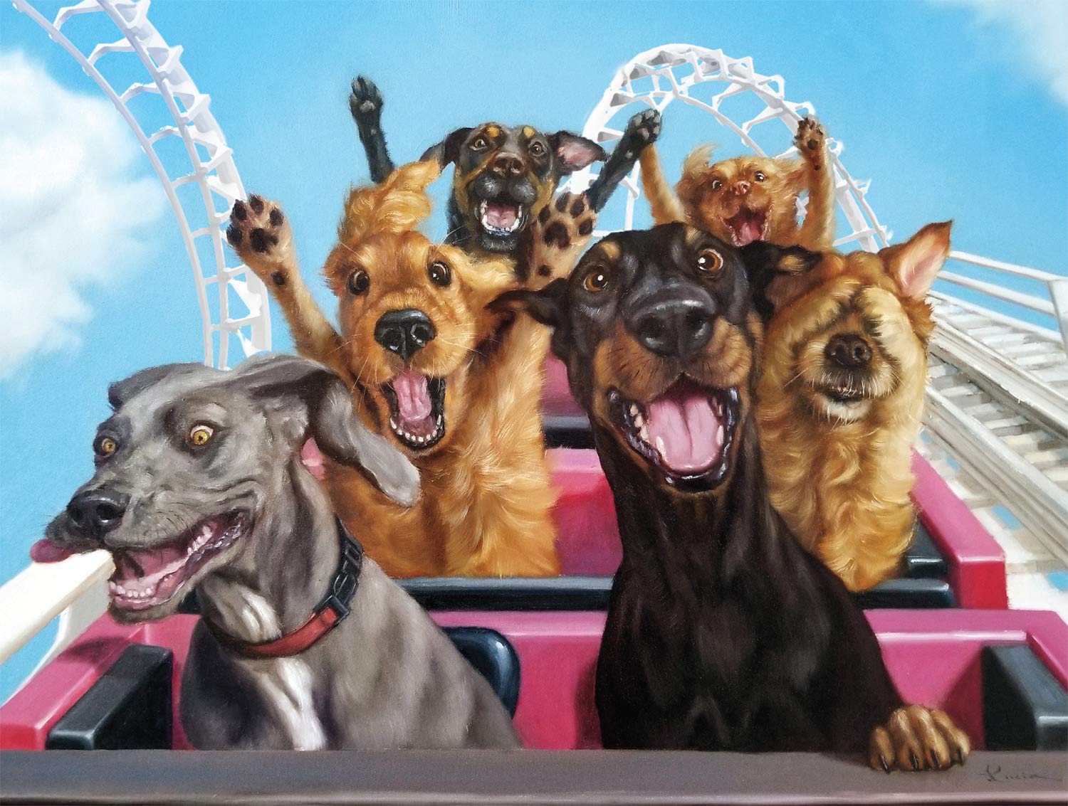 Buffalo Games - Lucia Heffernan - Fun at the Amusement Bark - 750 Piece Jigsaw Puzzle For Adults - High Quality Challenging Puzzle Perfect for Game Nights - Finished Size is 24.00 x 18.00