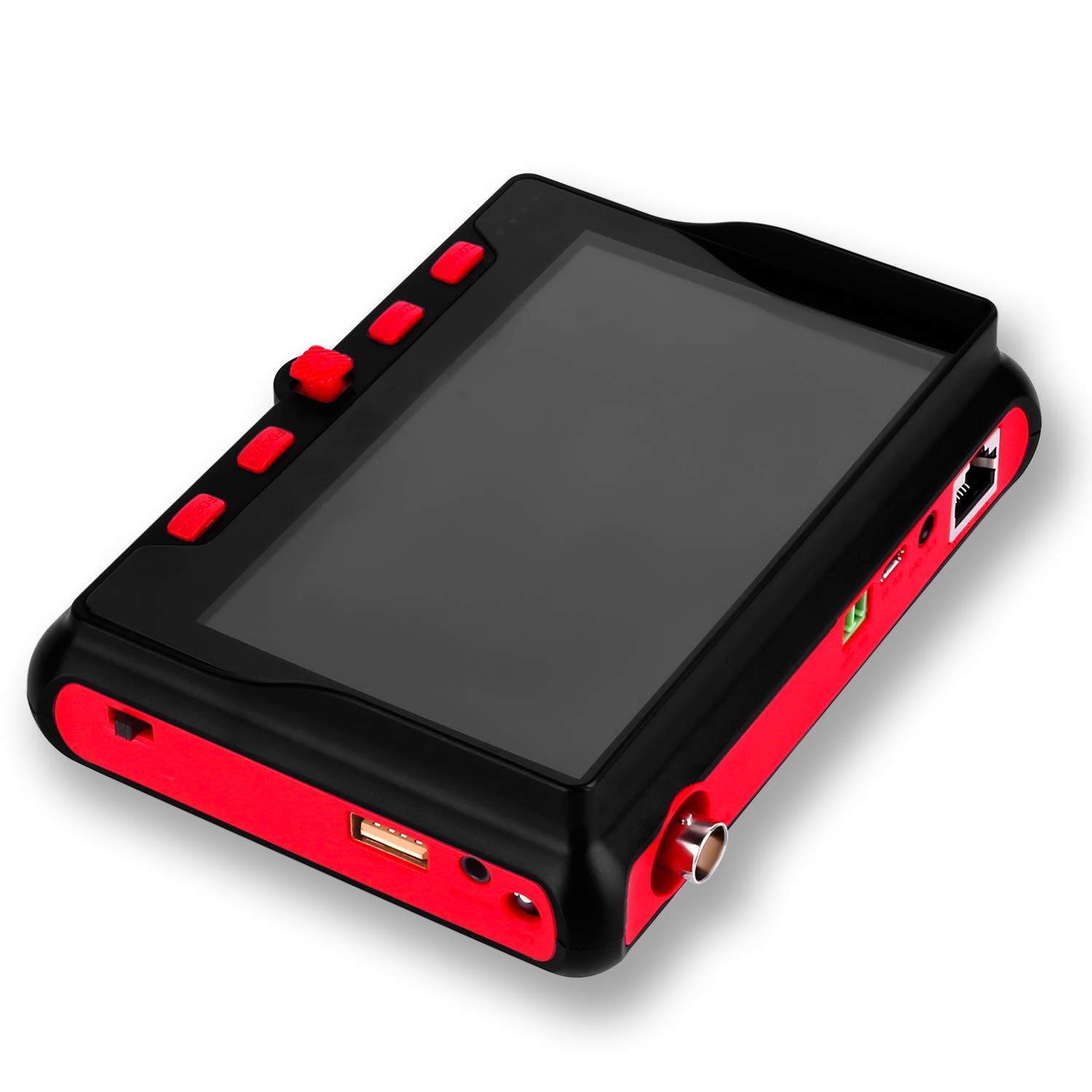 SGEF CCTV Tester 4-in-1 Portable Camera Tester HD 8MP AHD/TVI/CVI/CVBS Analog Tester 4.3-inch LCD Moniter Analog Video Test Cable Test PTZ Control 12V Power Output UTC OSD Control (6300W)