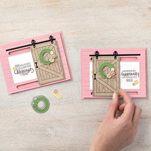 6.6x4.4inch Door Background Clear Stamp and Dies Set Die Cuts Metal Cutting Die for Scrapbooking Card Making