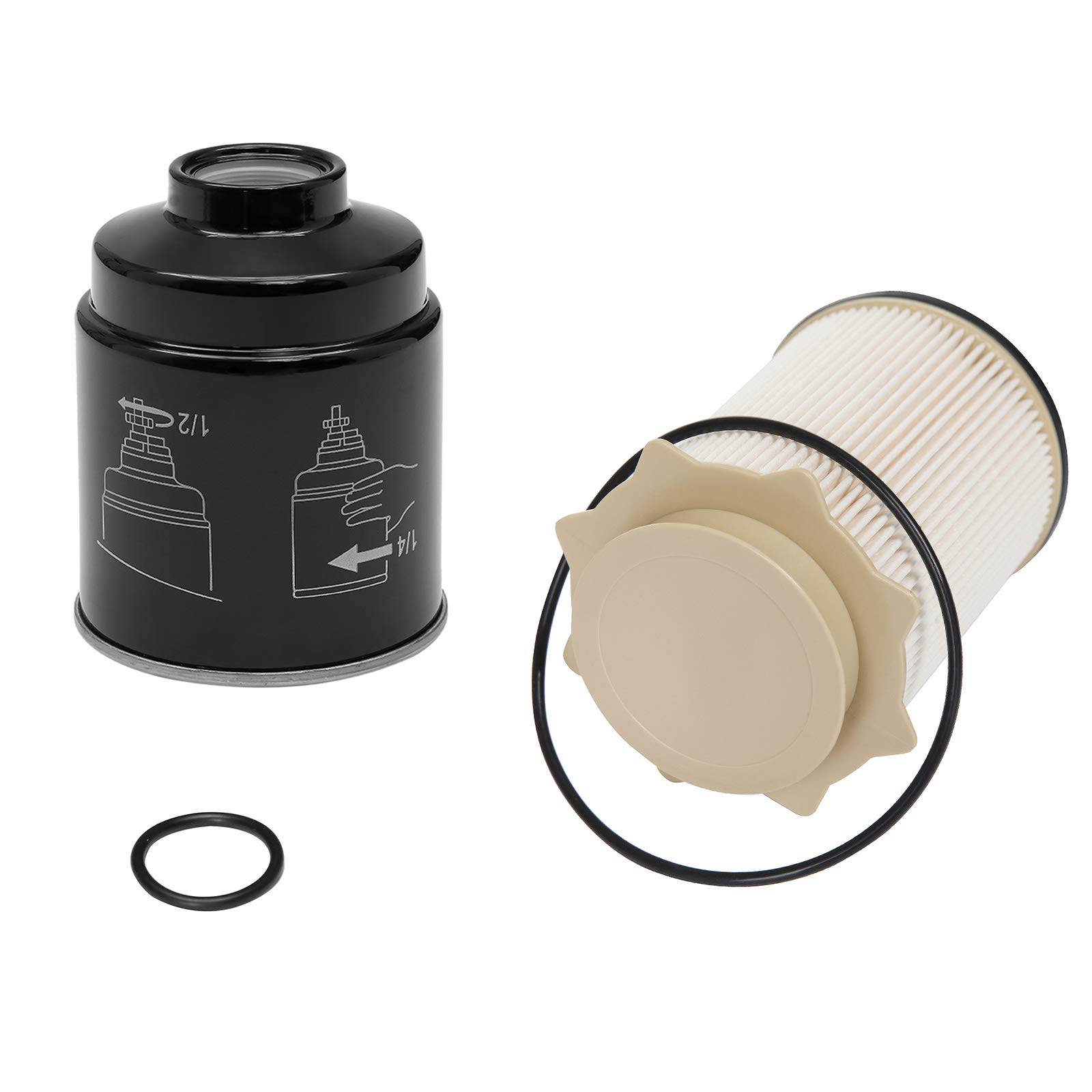 6.7L Cummins Fuel Filter Water Separator Set | Replacement for 2013-2018 Dodge Ram 2500 3500 4500 5500 6.7L Cummins Turbo Diesel Engines | Replaces# 68197867AA, 68157291AA