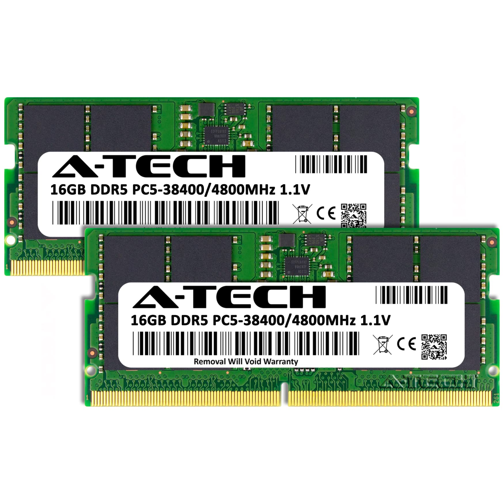 A-Tech 32GB Kit (2x16GB) RAM for Lenovo ThinkPad P1 Gen 5 Laptop | DDR5 4800MHz PC5-38400 SODIMM 1.1V 262-Pin Non-ECC SO-DIMM Memory Upgrade