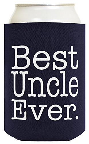 Funny Can Coolie Best Uncle Ever Gift 2 Pack Can Coolies Drink Coolers Navy