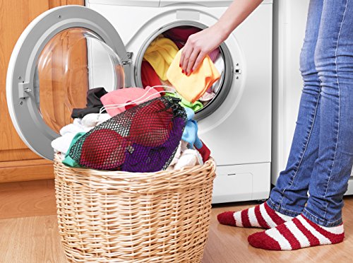 Handy Laundry Mesh Stuff Bag - Durable Mesh Bag with Sliding Drawstring Cord Locking Closure.