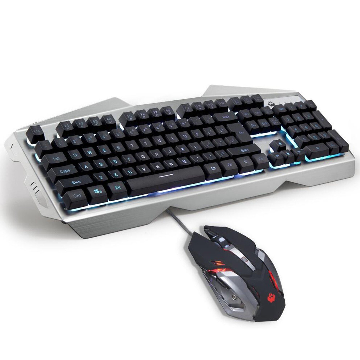 PAWHITS RGB Backlit Gaming Keyboard and Mouse Combo USB Wired Membrane Keyboard Slight Flaw