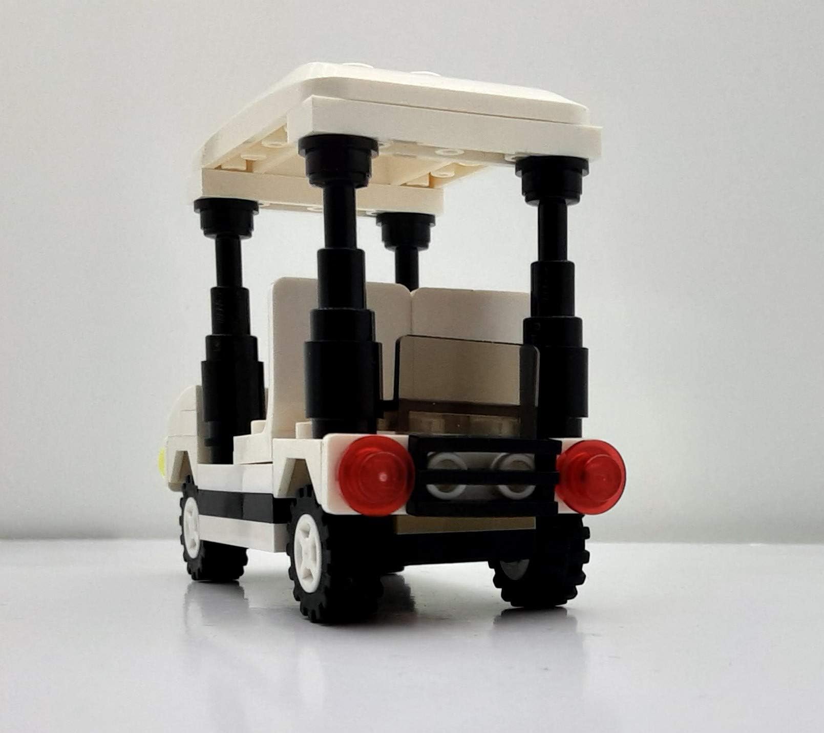 Building Brick Toys MOC City Town Village Golf Cart Compatible with All Major Brands Gulf Buggy for Kids Ages 4+ Great Gift Ideas AFOL
