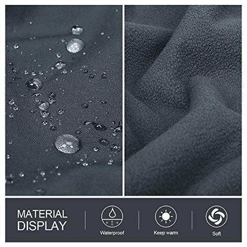 CAMEL CROWN Softshell Jacket Men Hooded Fleece Lined Outdoor Jackets Windproof Water Resistant for Hiking Casual Work Grey M