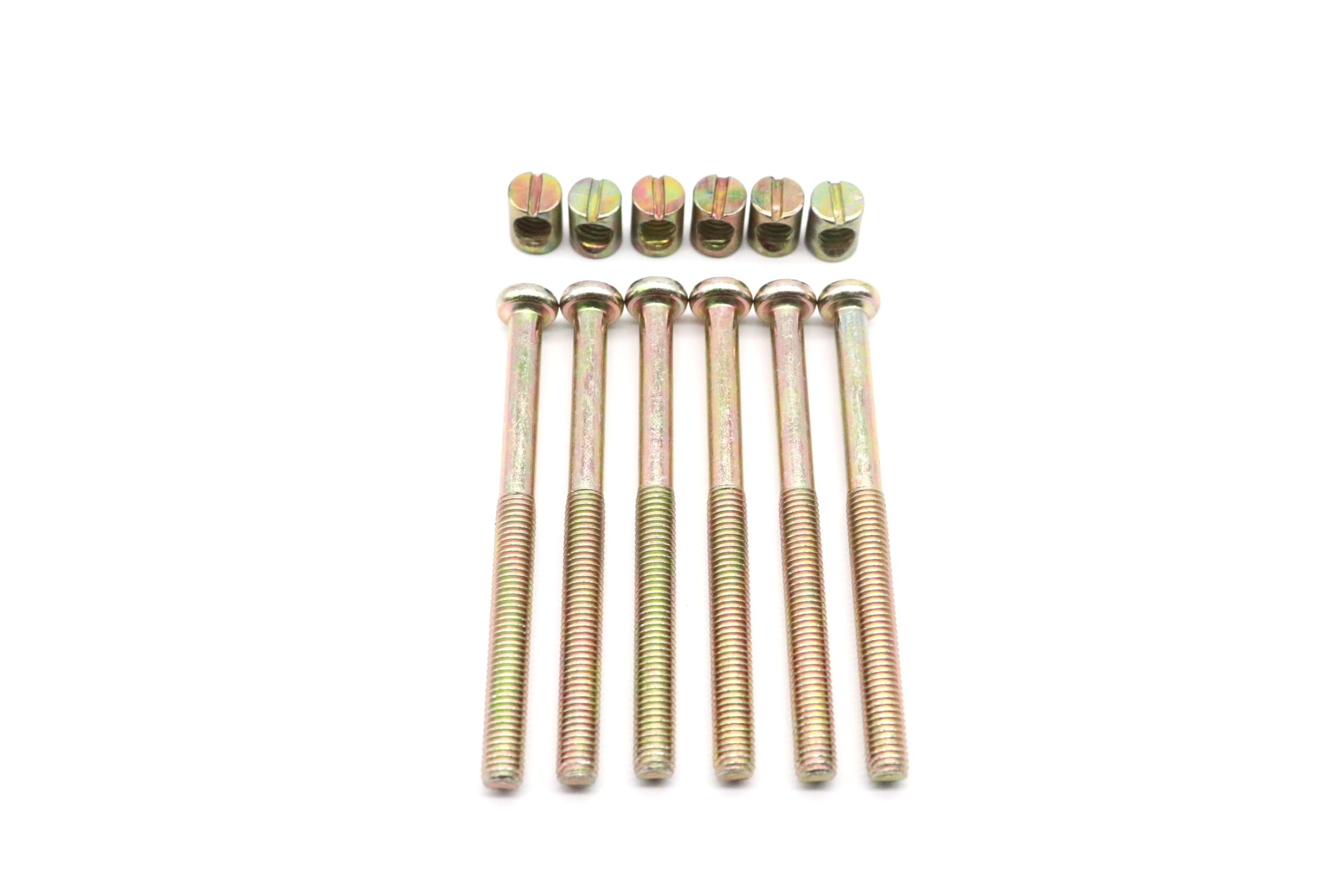 M8 x 90mm Bed Bolt Crib Screws, Futon Screws, binifiMux 8 Set Zinc Plated Hex Drive Socket Cap Furniture Barrel Screws Bolt Nuts