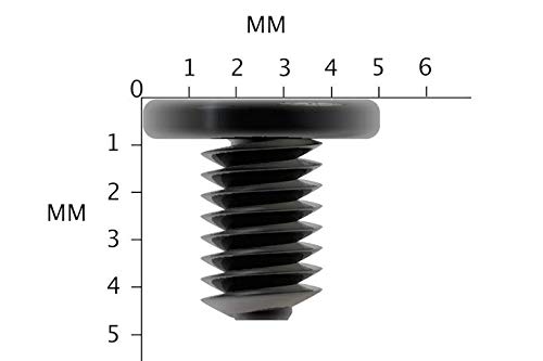 RapidSparesLtd Pack of 500 M3x4 New Black Zinc Wafer Head Laptop Machine Screw Philips Head