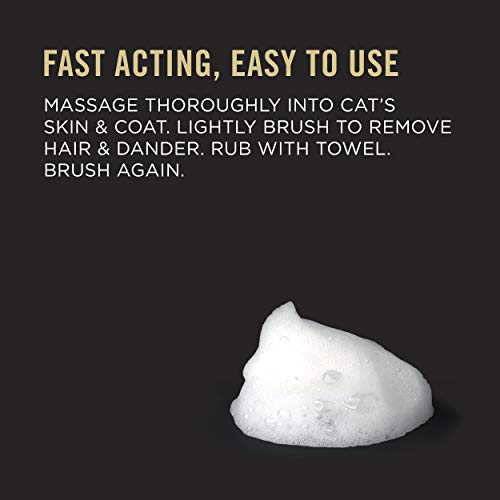 Purina Pro Plan Rinse Free, Allergen Reducing Dry Shampoo for Cats, LIVECLEAR Cleansing Foam - 8.5 oz