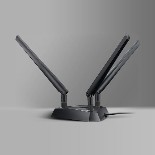 ASUS PCE-AC68 Dual-Band 3x3 AC1900 WiFi PCIe adapter with Heat Sink and External magnetic antenna base allows flexible antenna placement to maximize coverage