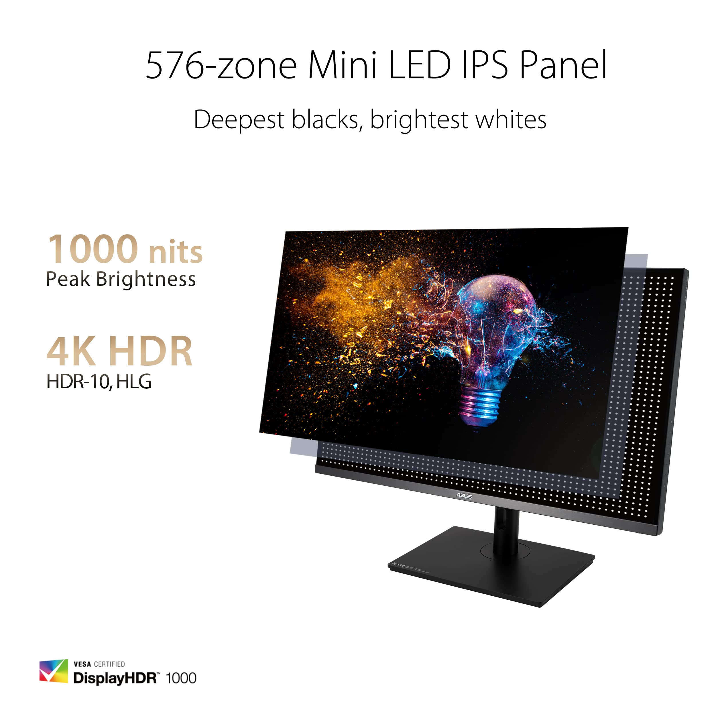 ASUS ProArt Display 32” 4K HDR Mini LED Monitor (PA32UCR-K) - IPS, UHD (3840 x 2160) (Renewed)