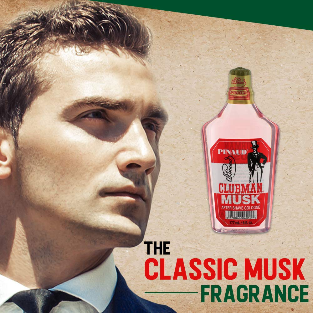 Clubman Pinaud Musk After Shave Cologne, 6 oz