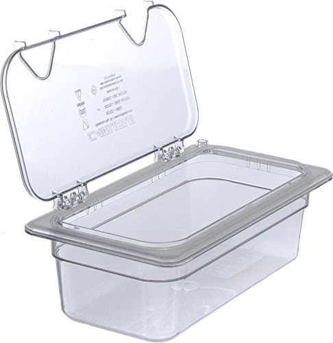 Carlisle FoodService Products Plastic Food Pan 1/3 Size 4 Inches Deep Clear