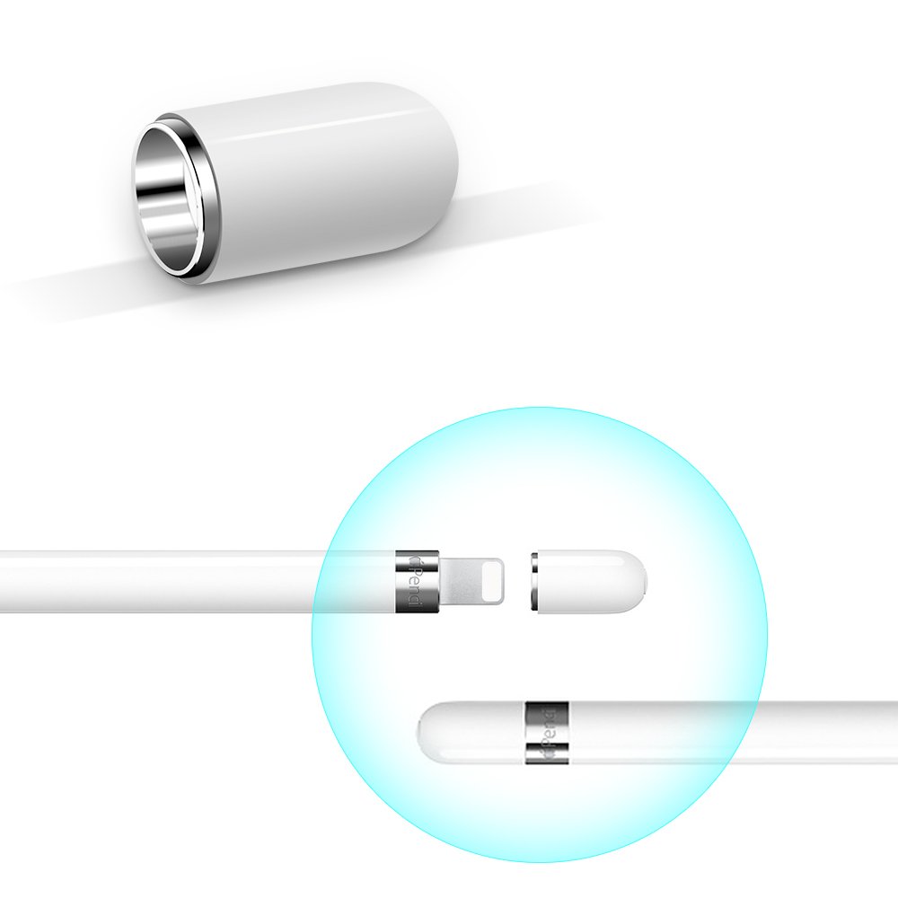 iPencil Cap, TITACUTE Magnetic iPen Cap for Apple Pencil 1st Generation Stylus Pen Replacement Top Cover for Apple Pencil 1 Gen for iPad Pro 10.5 12.9 9.7 inch for iPad 10 9 8 7 Air 3rd Mini 5th White