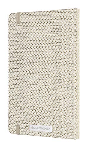 Moleskine Limited Collection Blend Textile Notebook, Hard Cover, Large (5" x 8.25") Ruled/Lined, Beige, 240 Pages (8053853600103)