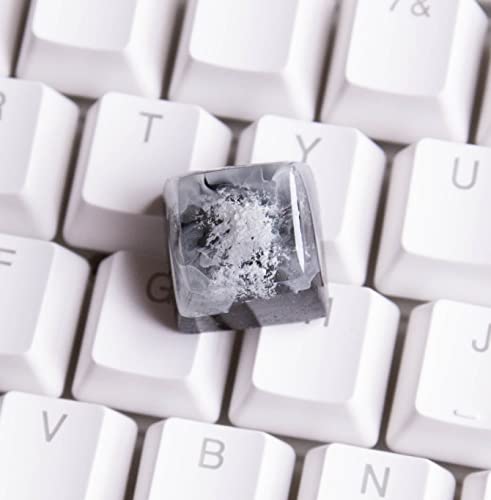 cho26key Gaming Keycaps for Cherry MX Switches(OEM R4) Hand Made Resin Key caps…(Snow Mountain(R4))