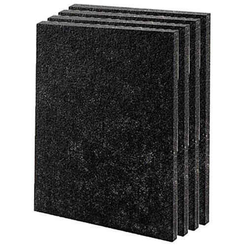 CFS – Pack of 4, Premium Additional Odor Control Carbon Pre-Filter for Air Cleaners – Fresh & Filtered Air for Indoor and Home – Carbon Air Filter Sheet – 12.4" x 16" – Black