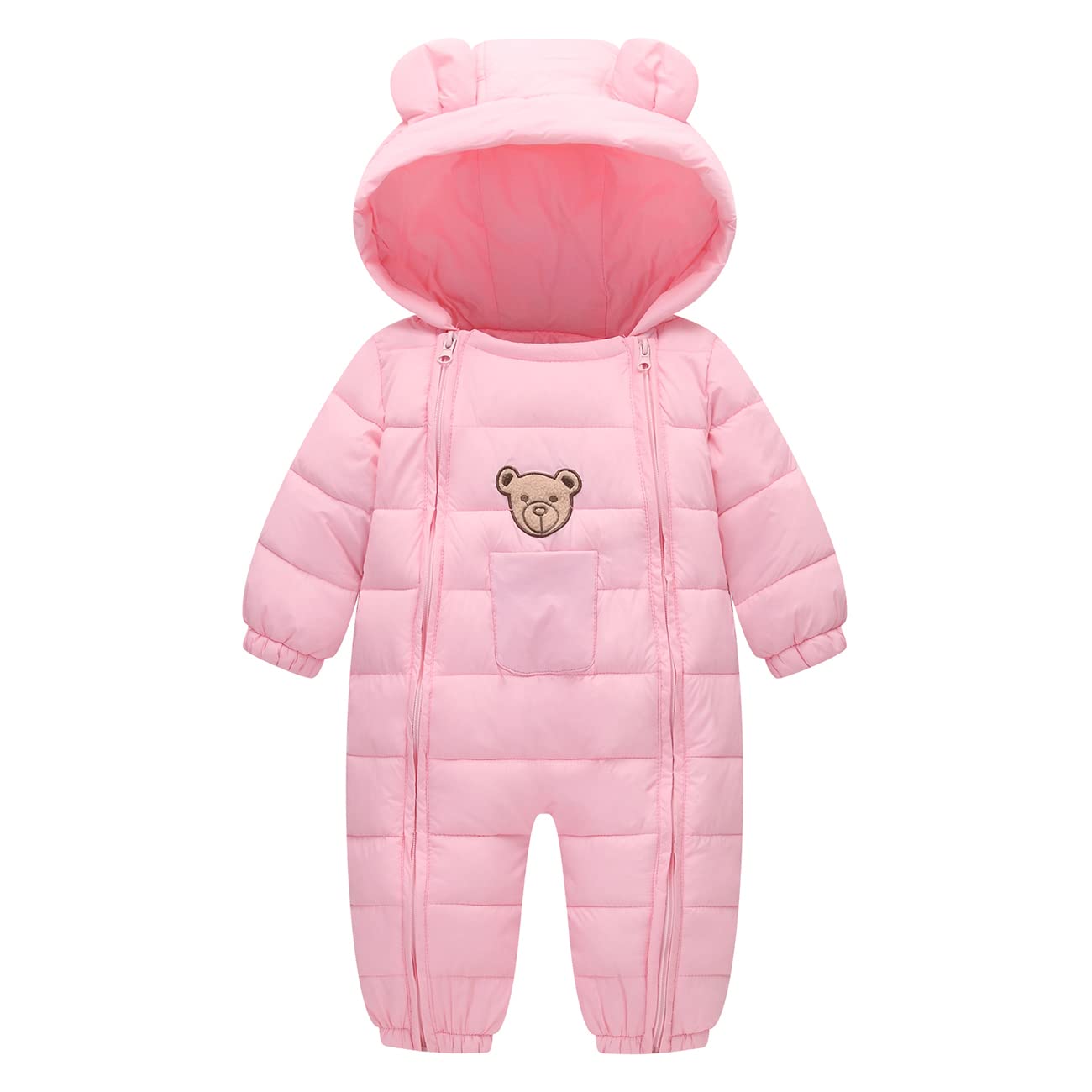 AIMISYOU baby girls snowsuit winter outerwear warm bear coat outfit 3-6-9 months clothes