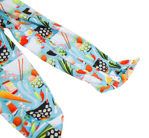 Jade&Kai Bamboo Footie Pajamas | Naptime n' Noodles | Soft and Stretchy | Gentle on Skin | Zipper Closure | Multiple Sizes (0-3mo)