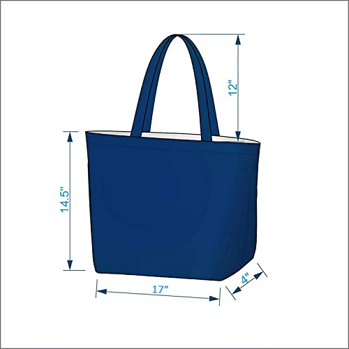 Canvas Tote Bag with Zipper, Eco-Friendly Large Travel Tote Bags for Women for Shopping, Work & Beach