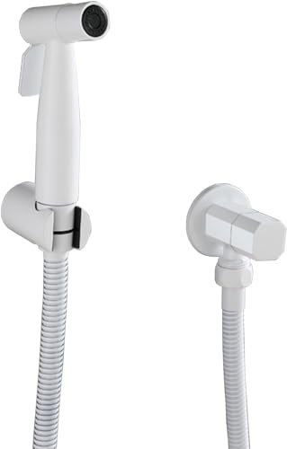Wall Mounted Toilet Hand Shower, White Toilet Hand Shower Kit, Toilet Hand Shower, Handheld Bidet Sprayer for Toilet, Bidet Flush Toilet Spray Booster, White A