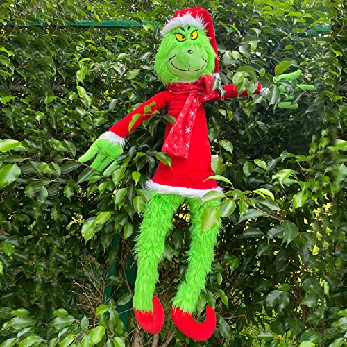 Christmas Decorations Plush Toy, 30“ Plush Toy Christmas Decoration, Green Monster Suitable for Christmas Tree Home Decor.