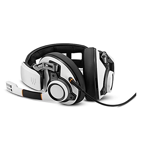 EPOS I Sennheiser GSP 601 Gaming Headset, Noise-Cancelling Mic, Flip-to-Mute, Ergonomic Headband, Foam Ear Pads, Compatible with PC, Mac, PS4, PS5, Xbox Series X, Xbox One, & Nintendo Switch (White)