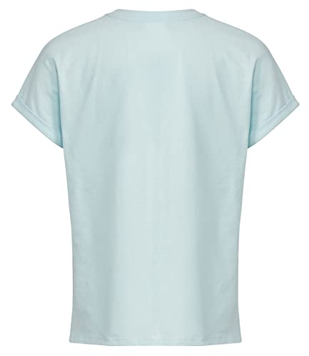 adidas Girls' Big Short Sleeve Dolman Waist Tee 22, Almost Blue, Medium
