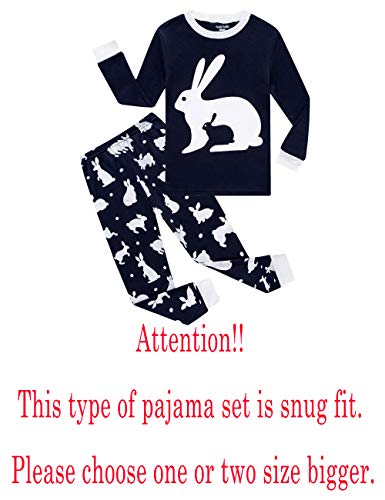 Little Boys Girls Rabbit Easter Pajamas Bunny Cotton Blue Pjs Kid 6
