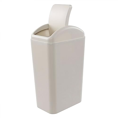 Ramddy Slim Trash Can, 14 Liter Modern Swing Garbage Bin